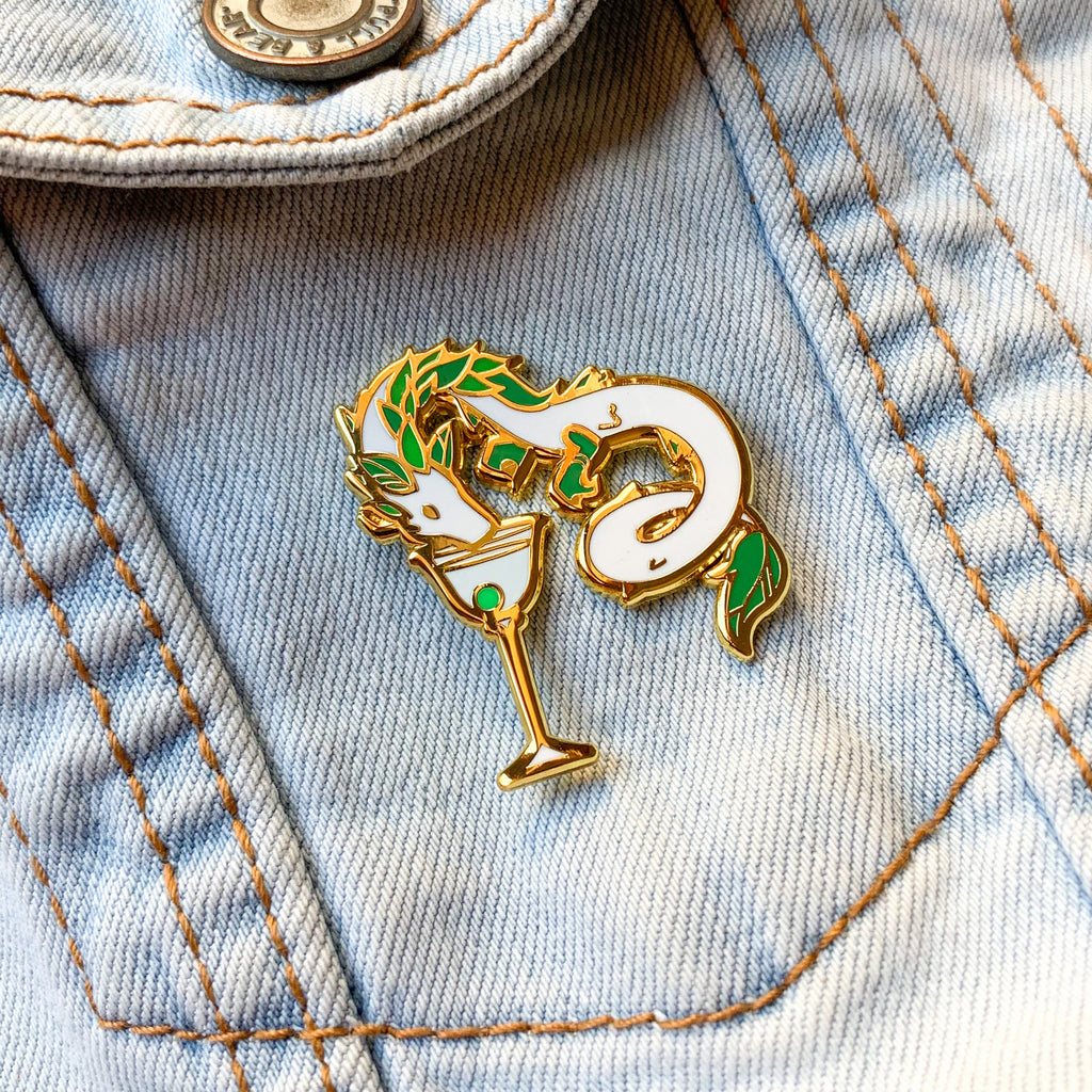 Dragon X Martini Enamel Pin Cocktail Critters